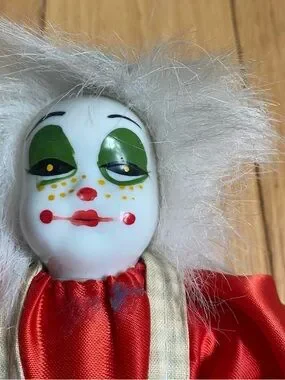 Other | 198s Vintage Hubao Cuba Clown Doll With White Hair And Green ...